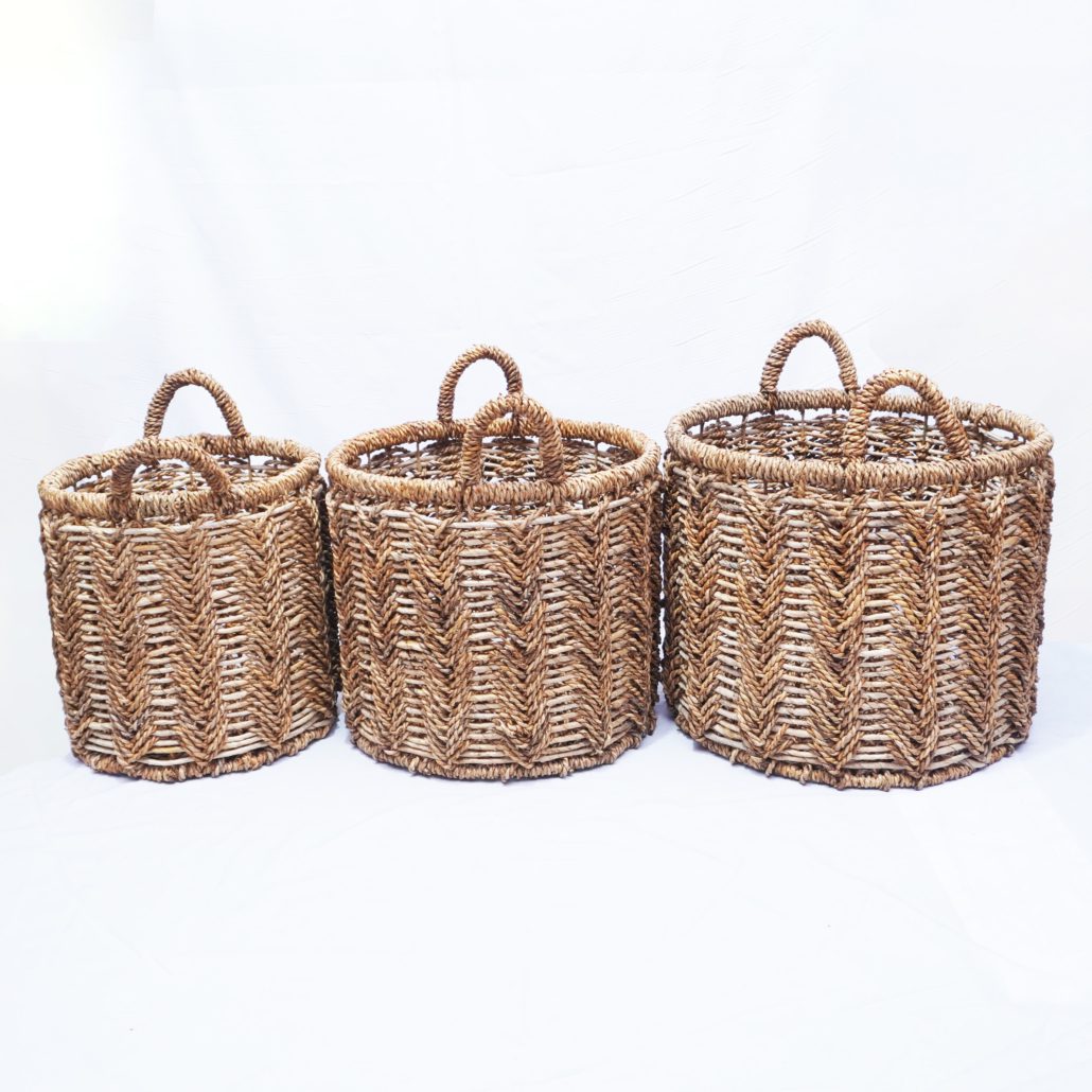 Basket Set Of 3 Type 6 - KRAFTINC. | Indonesian Handcraft